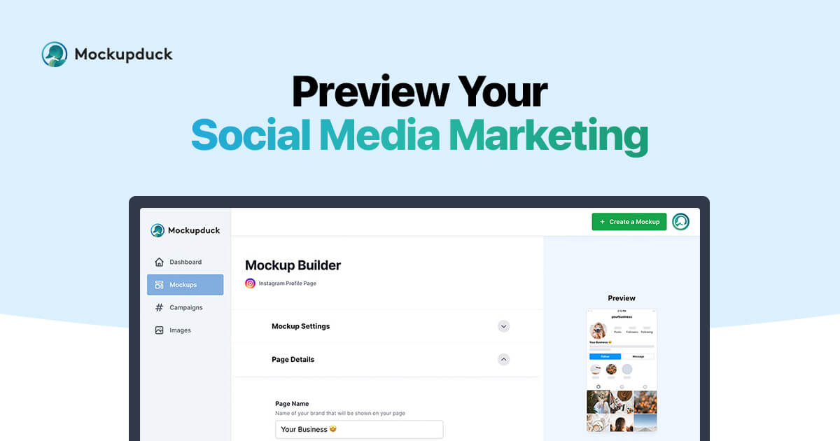 Instagram Profile Mockup Generator - Mockupduck